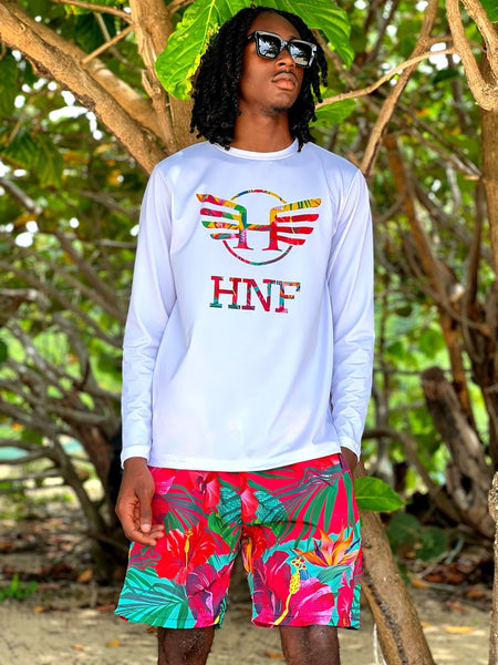 HNF TROPICAL PARADISE RASHGUARD SHIRT – Hustlers Never Fold